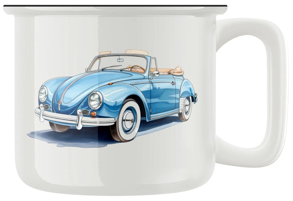 Mablo Keramický retro hrnek "Modré auto" Hrnek: Keramický retro 500 ml