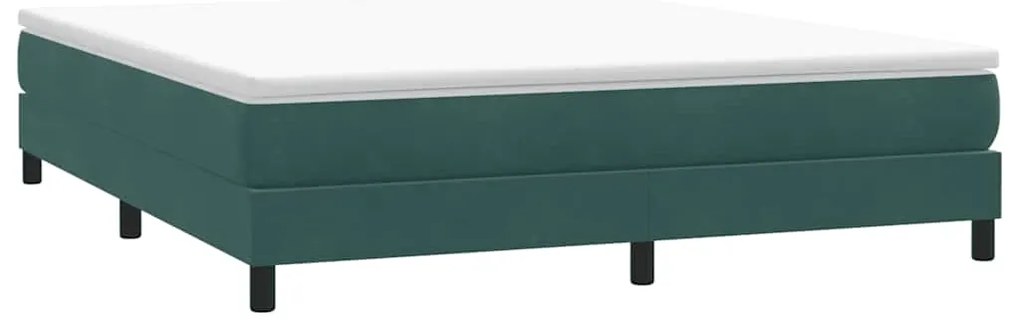 Postel Box Spring bez matrace tmavě zelená 180x210 cm samet 3315840
