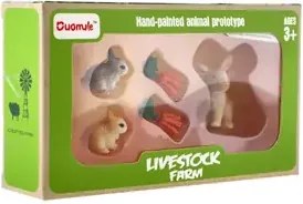 TEDDIES Králíčci s doplňky / 3 ks / 4-6 cm / od 3 let