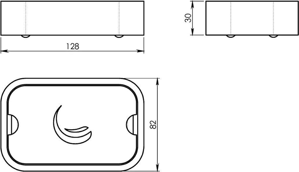 Gedy Gedy, NINFEA mýdlenka na postavení, bílá matná/bambus, 131102
