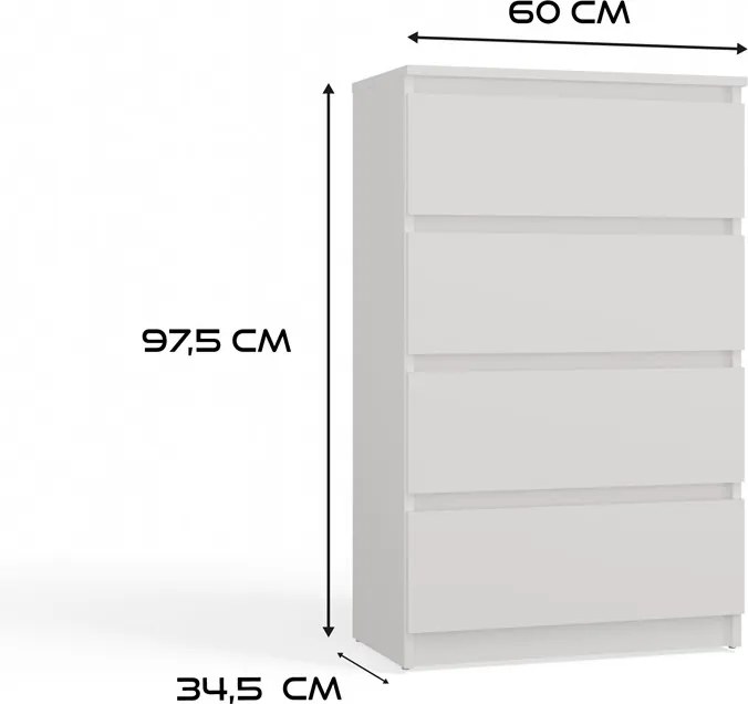 FALCO Komoda Malvína M4 60 bílá