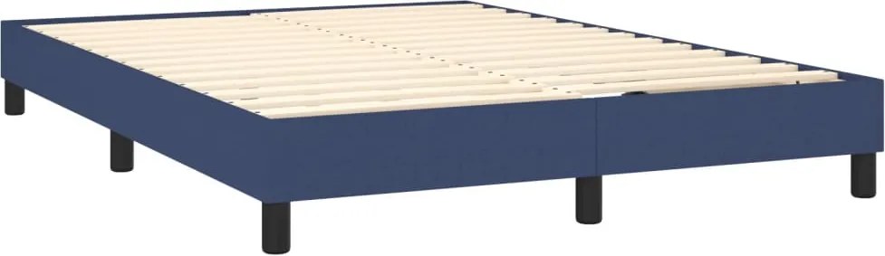 Box spring postel s matrací modrá 140x200 cm textil 3140383