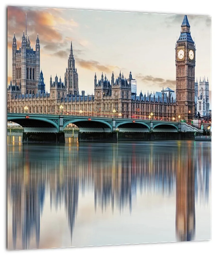 Obraz - Londýnské Houses of Parliament (30x30 cm)
