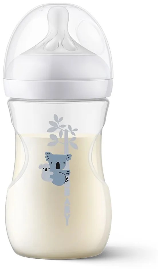 Láhev Avent Natural Response 260 ml +1m koala Barva: Bílá