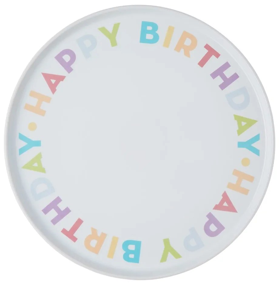 HAPPY BIRTHDAY Talíř na dort 32 cm - mix
