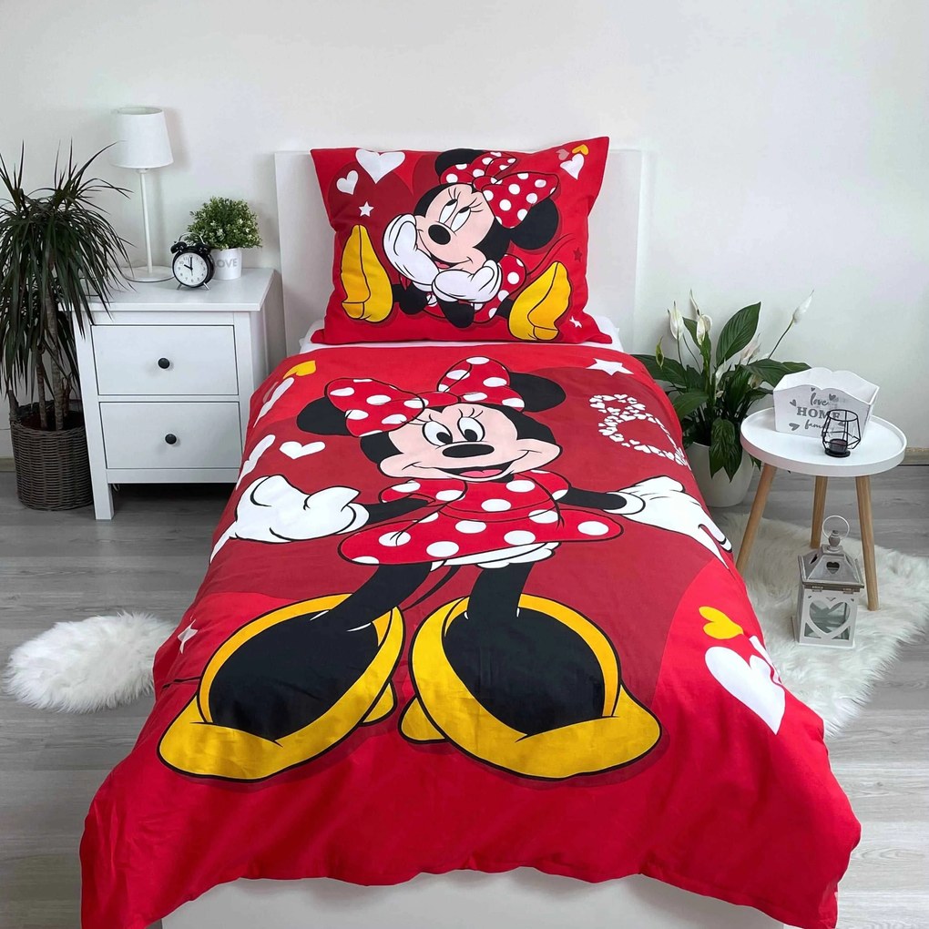 minnie mouse Dětské bavlněné povlečení Minnie Red heart