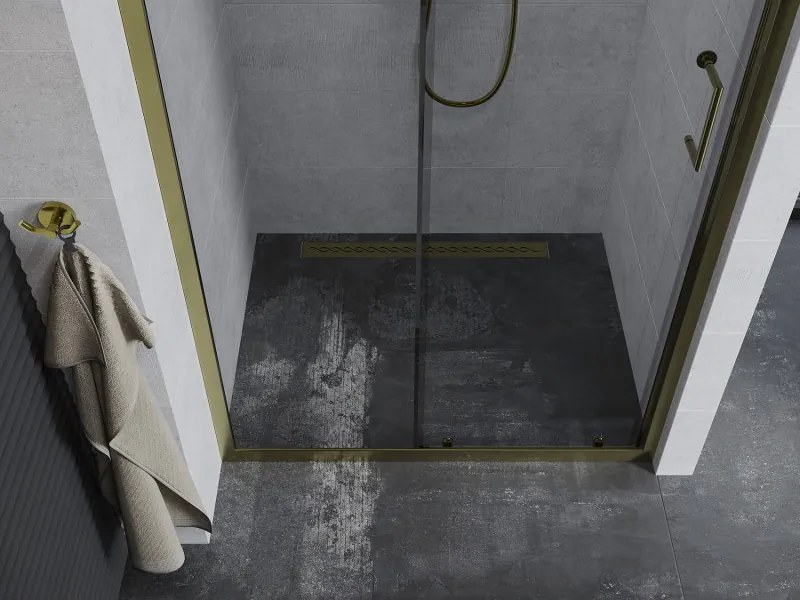 Mexen Apia posuvné sprchové dveře 110 cm, transparentní, zlaté - 845-110-000-50-00