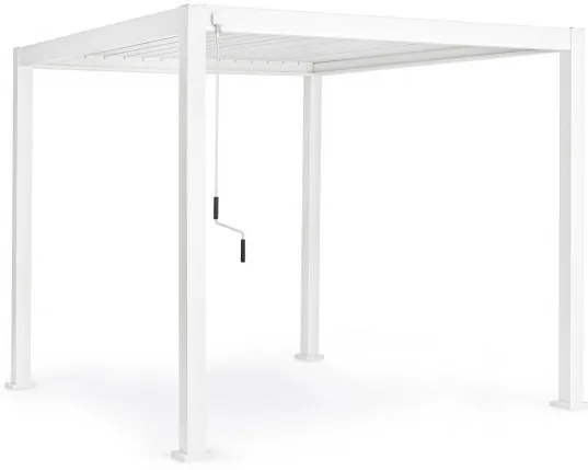 BIZZOTTO Bílá hliníková pergola s uzavíracími lamelami OCEAN 3x3 m 0795773