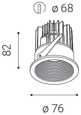 SPLASH, zápustné bodové LED svítidlo, Led2 s IP54 Barva: Bílá, Konfigurace: Dali