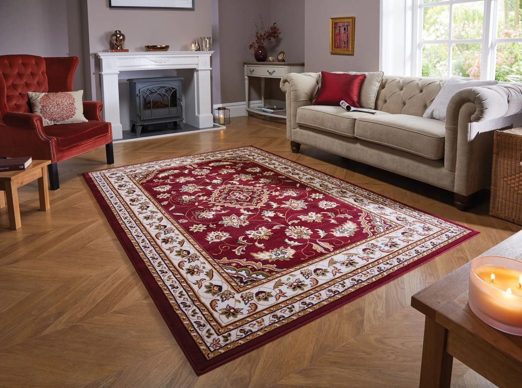 Flair Rugs, Kusový koberec Sincerity Royale Sherborne Red, 160x230, červená, ložnice
