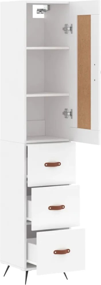 Skříň highboard bílá 34,5 x 34 x 180 cm kompozitní dřevo 3200169