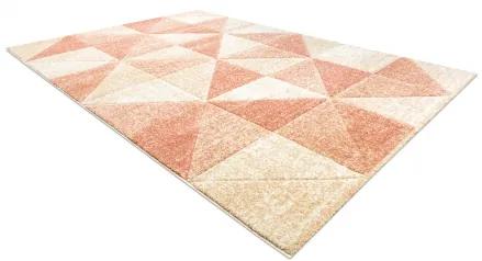 koberec FEEL 5672/17911 Trojúhelníky béžový/terakota velikost 160x220 cm | krásné koberce cz