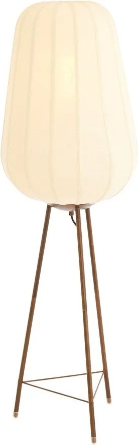 Bílá stojací lampa s textilním stínidlem (výška 133 cm) Bibury – Light &amp; Living