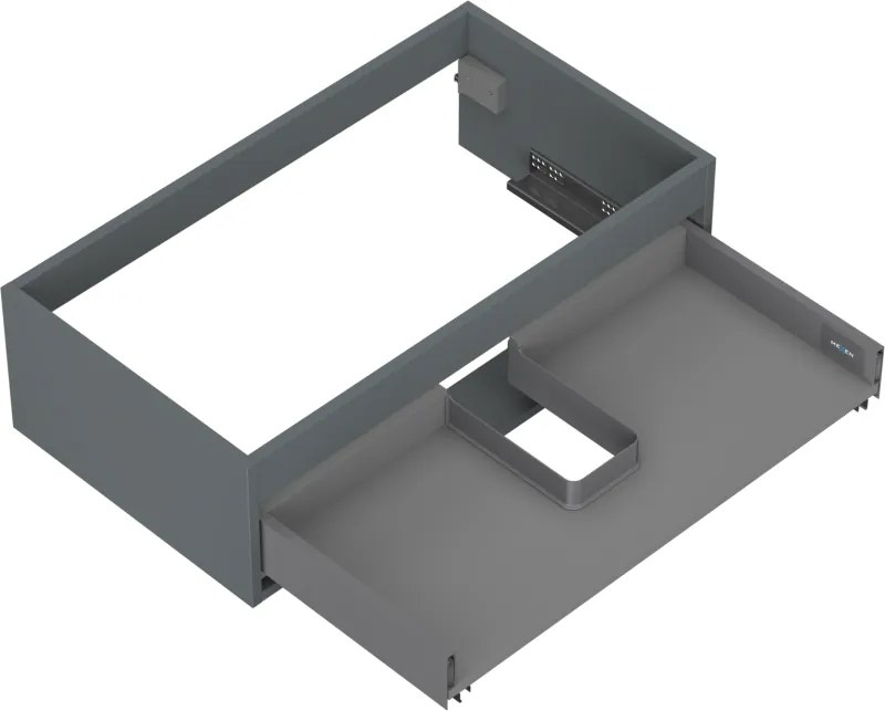 Mexen Box-A, závěsná skříňka 80 cm, 1 zásuvka, grafitová matná, 91AX0-0800-235-1-66