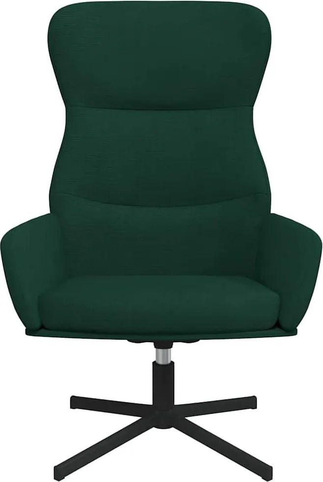 Relaxační křeslo tmavě zelené samet 341110