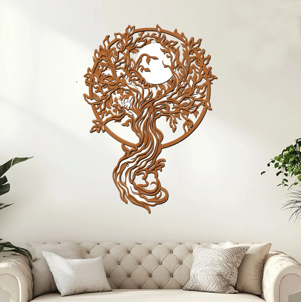 dřevo života 3 vrstvý dřevěný strom ROVNOVÁHY Zvolte rozměr (cm): 43x60, Zvolte barvu dekoru: Ořech-Dub Sonoma