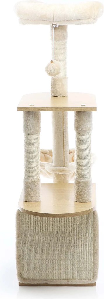 Škrabadlo pro kočky fudajo – 106 cm, béžová (64245)