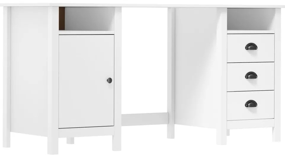 Psací stůl Hill bílý 150 x 50 x 74 cm masivní borové dřevo 289000