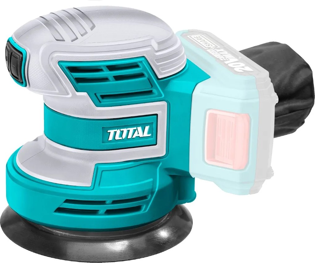 Bruska excentrická AKU, 125 mm, 20 V Li - ion, 2000 mAh, bez baterie a nabíječky, industrial TOTAL TROSLI2001