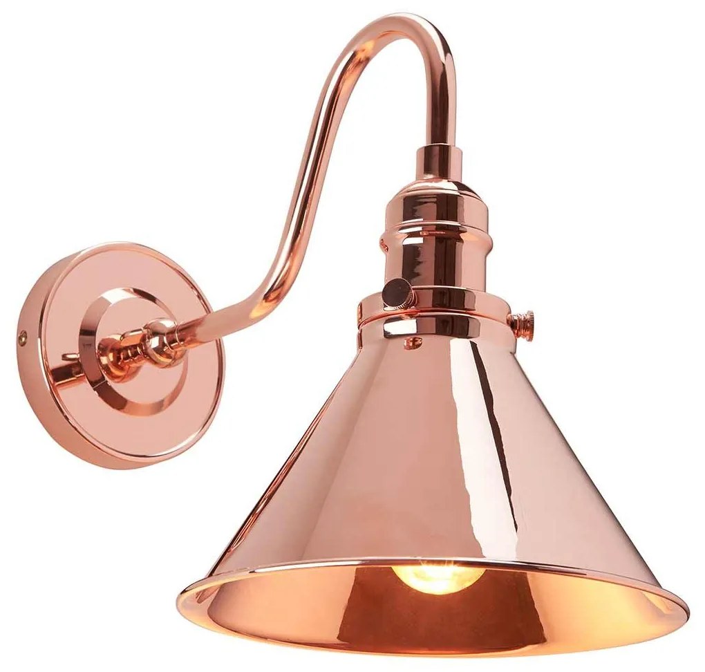 Elstead Retro nástěnná lampa Provence /leštěná měď