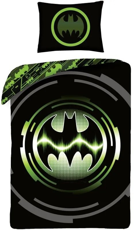 Bavlněné ložní povlečení Batman - motiv Kryptonite Energy - 100% bavlna - 70 x 90 cm + 140 x 200 cm