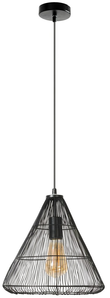 Toolight - Stropní svítidlo černý diamant 1xE27 LH2065, černá, OSW-00465