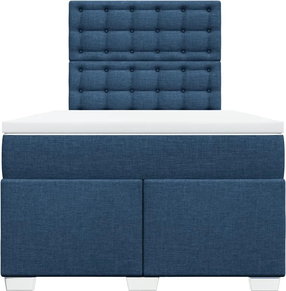Box spring postel s matrací modrá 120x200 cm textil 3292775