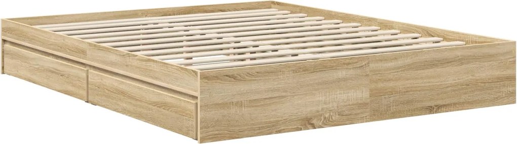 Postel s úložným prostorem se zásuvkou Sonoma dub 160 x 200 cm 3409899