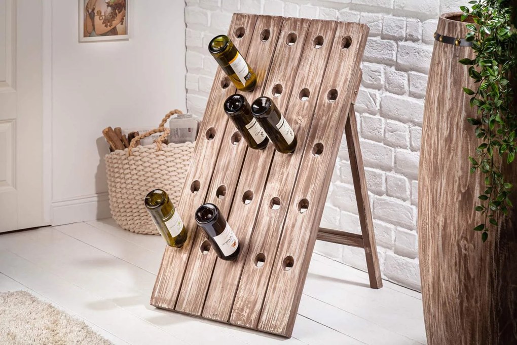 Stojan na láhve Winebar 88 cm přírodní