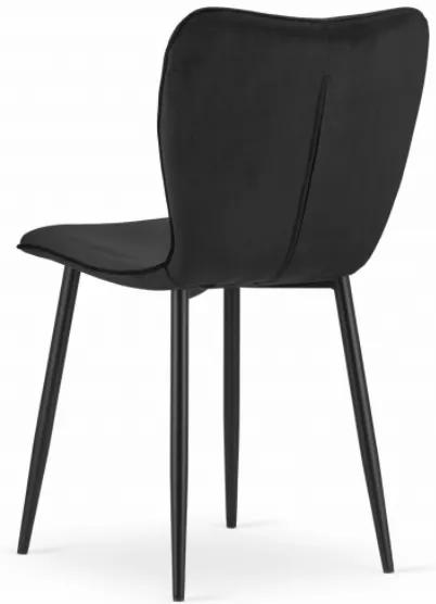 Sametová židle RIO černá