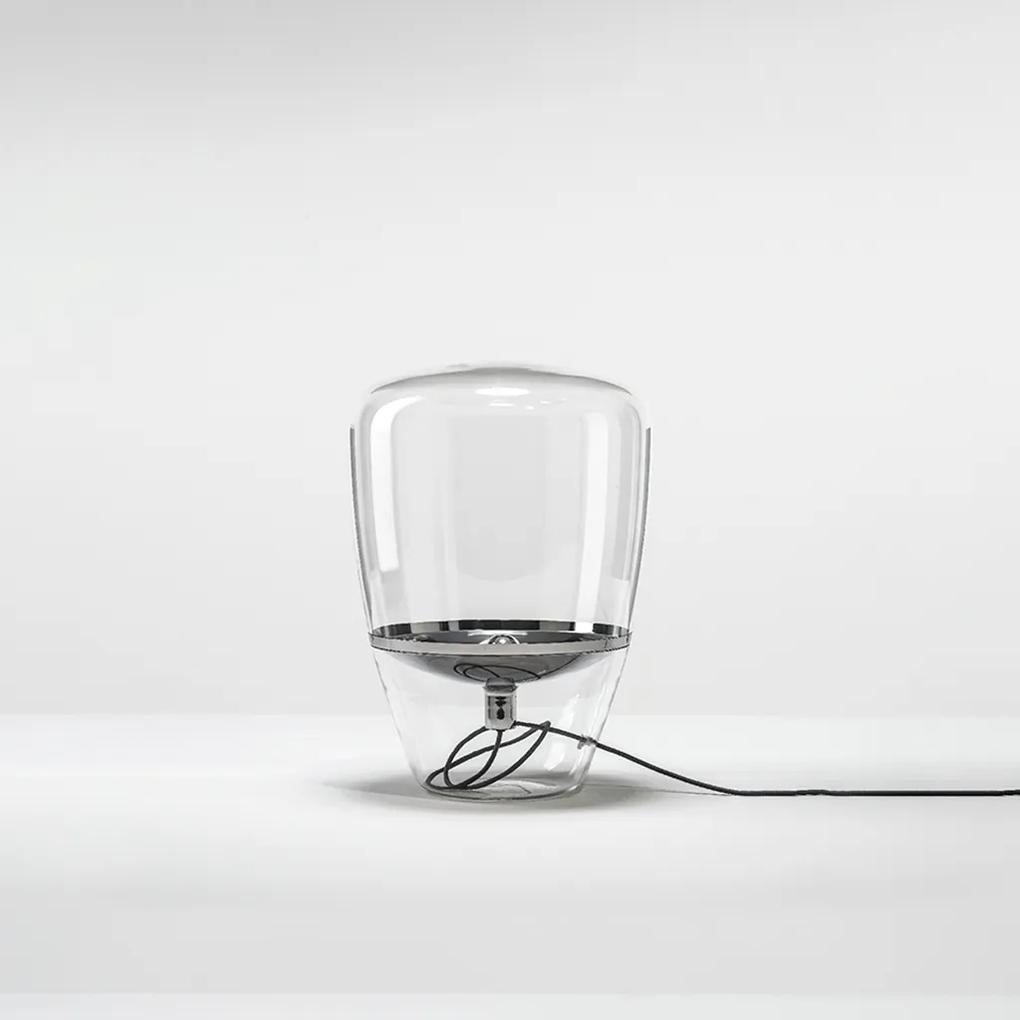 Skleněná stolní a podlahová lampa Balloons Dekor: Transparentní sklo / Chromový reflektor, Rozměr: ø 285 x 400 mm