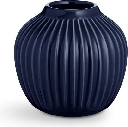 Tmavě modrá kameninová váza Kähler Design Hammershoi, ⌀ 13,5 cm