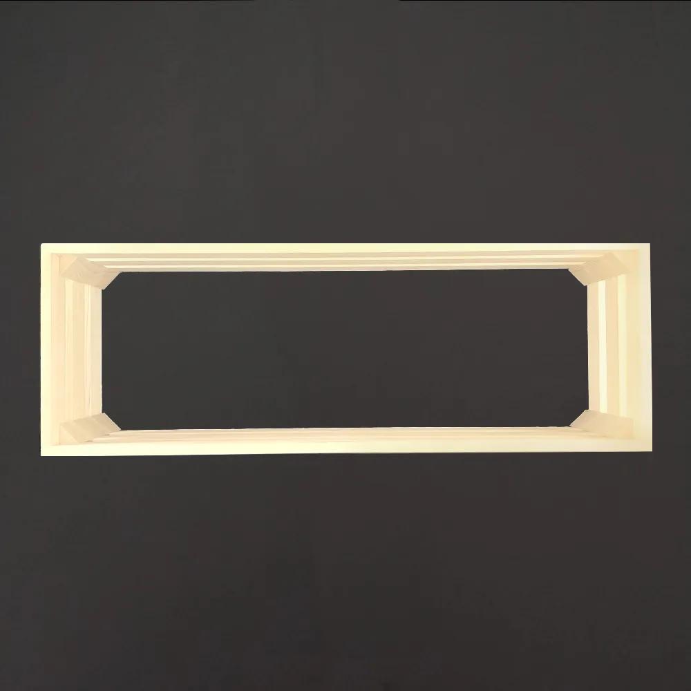 AMADEA Dřevěný obal na truhlík s motivem kosočtverců, 62x21,5x17cm