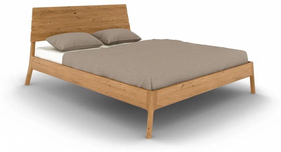 Dvoulůžková postel z dubového dřeva v přírodní barvě 200x200 cm Twig – The Beds