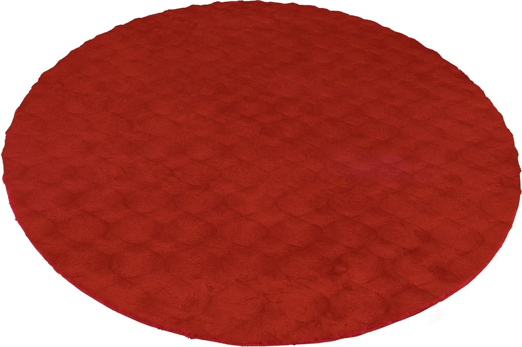 Obsession, Kusový koberec Diamond Cut 800 Red kruh, 120x120 (průměr) kruh, červená, ložnice
