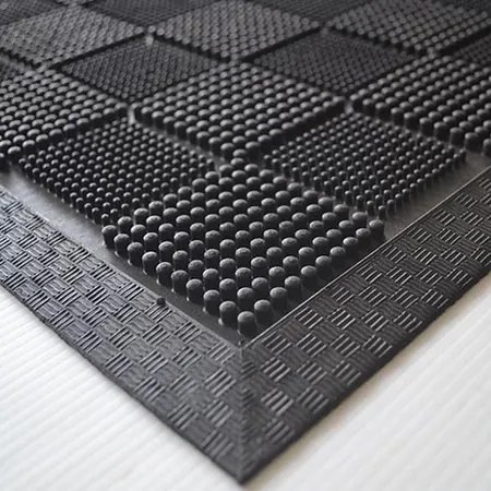 Gumová čisticí rohož Pin Squares 40 x 60 x 0,7 cm, černá