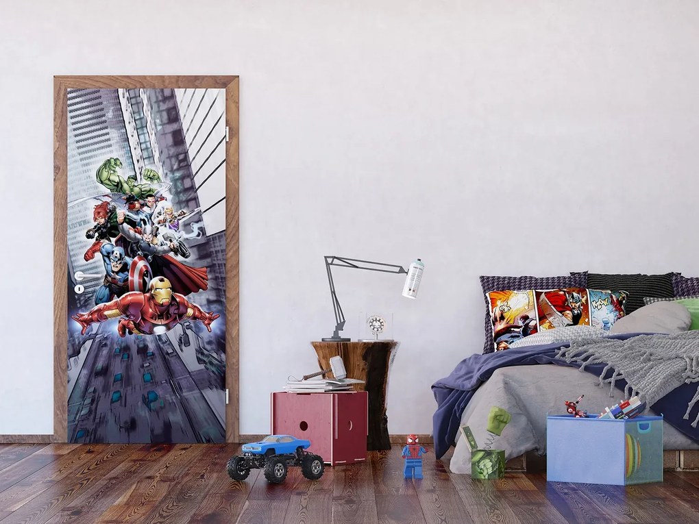 Dětská vliesová fototapeta na zed' Marvel Avengers, Disney | 90 x 202 cm | DFTDNV 5491