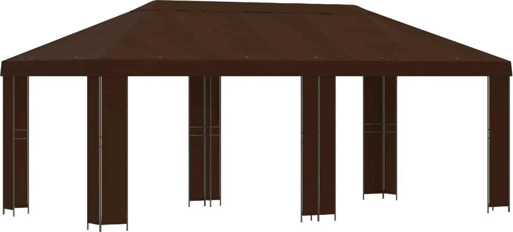 Zahradní altán 6 x 3 m Hnědá Polyester a ocel 190 gsm 3376018