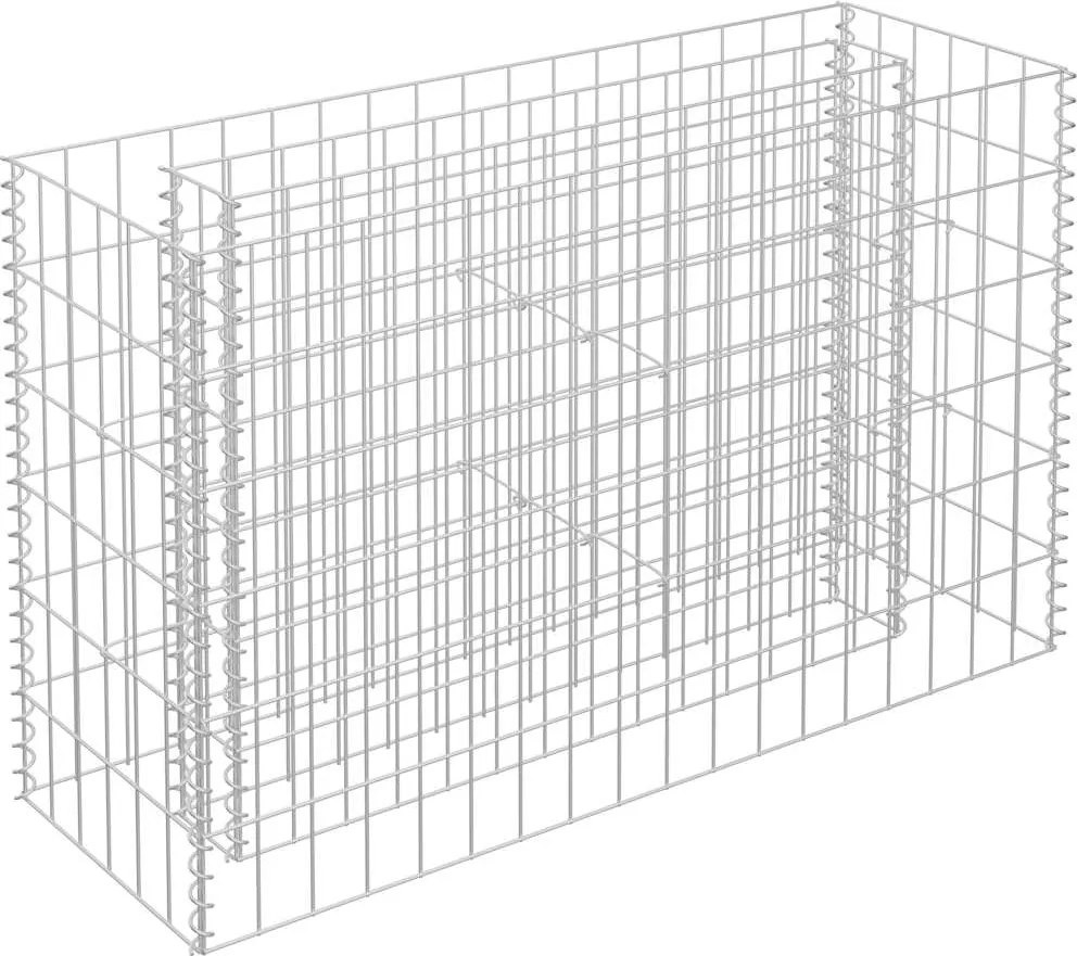Gabionový vyvýšený záhon pozinkovaná ocel 90 x 30 x 60 cm 145630