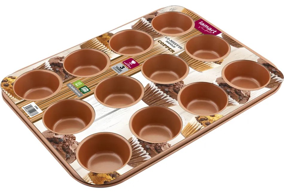 Lamart LT3092 forma na muffiny Copper, 35,5 x 26,5 cm, L