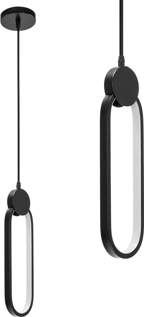 Toolight - LED závěsné stropní kruhové svítidlo APP851-CP, černá, OSW-07020