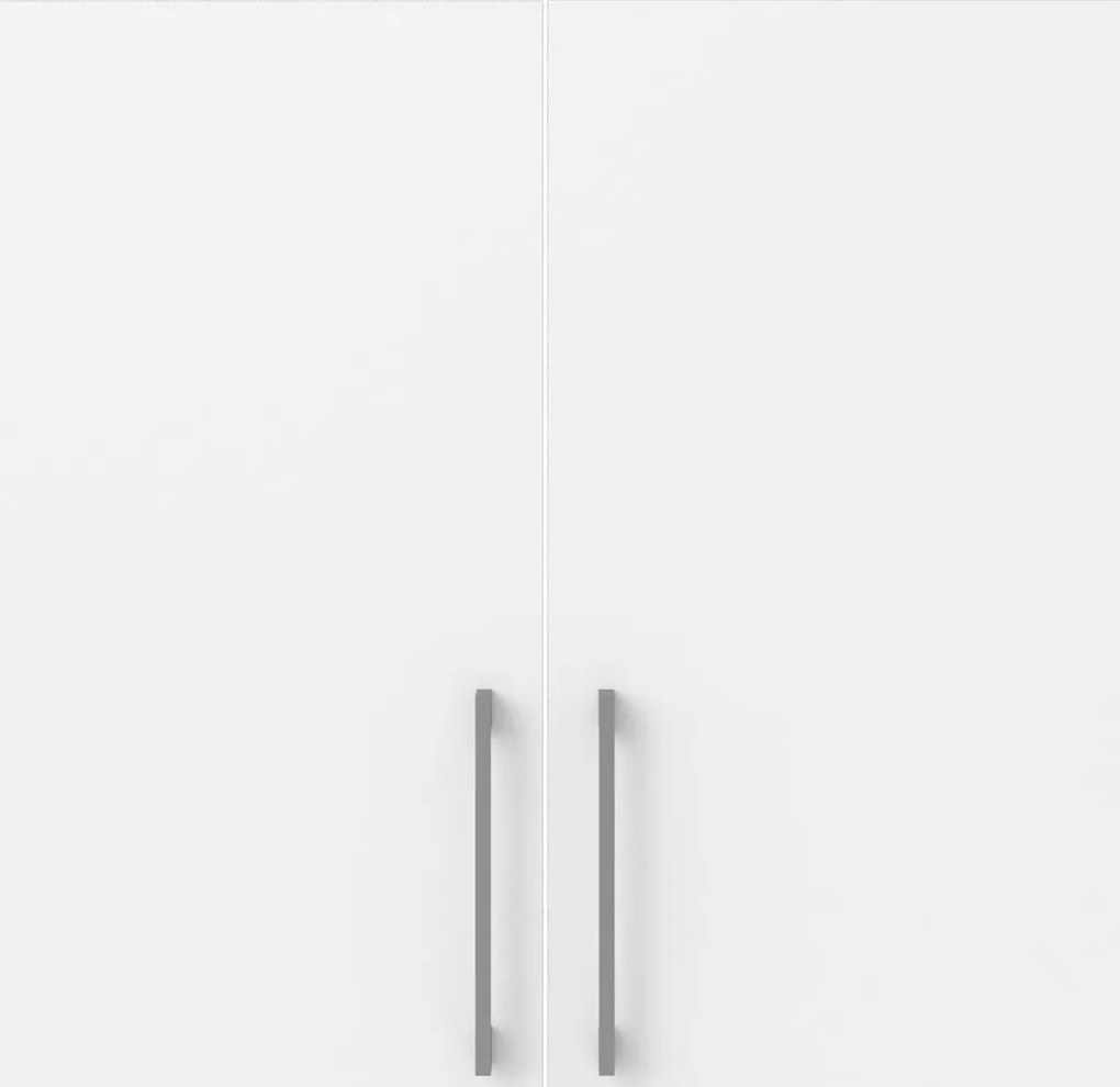 Skříň Modulo 89 x 40 x 186 cm, dveře dřevo, dub sonoma / bílá