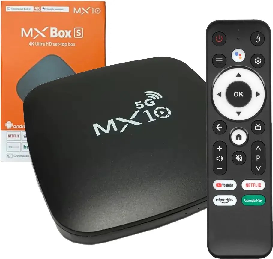 Multimediální TV Box MX10 4K – Android přehrávač 16 GB