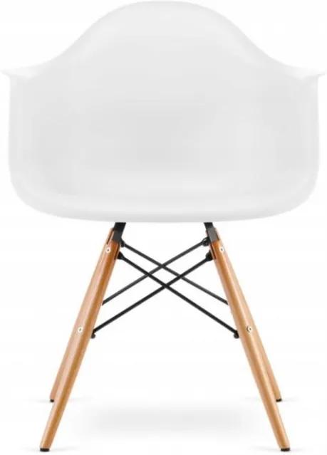 Jídelní židle WAVE bílé 4 ks - skandinávský styl