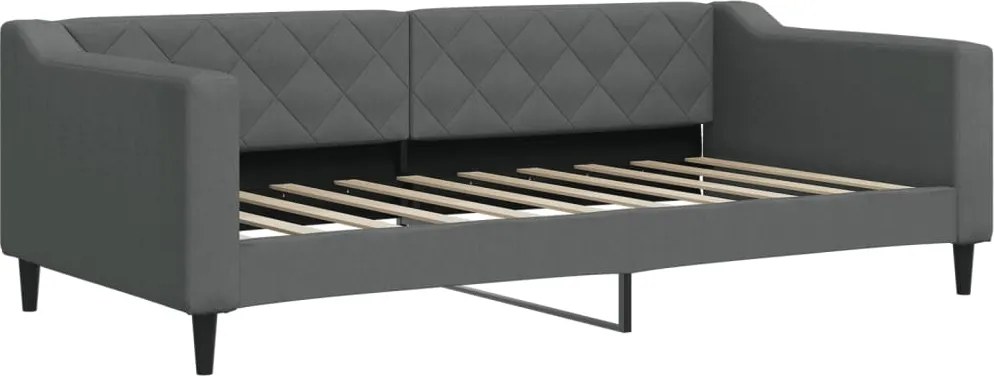 Válenda s přistýlkou tmavě šedá 90 x 190 cm textil 3197437