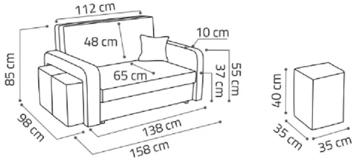FN Pohovka Vivian Home II Malmo tmavě šedá