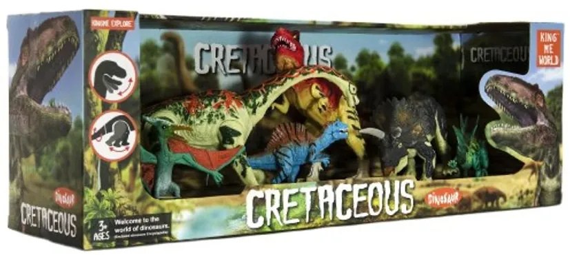 Sada Dinosaurus hýbající se 6ks plast v krabici 48x17x13cm