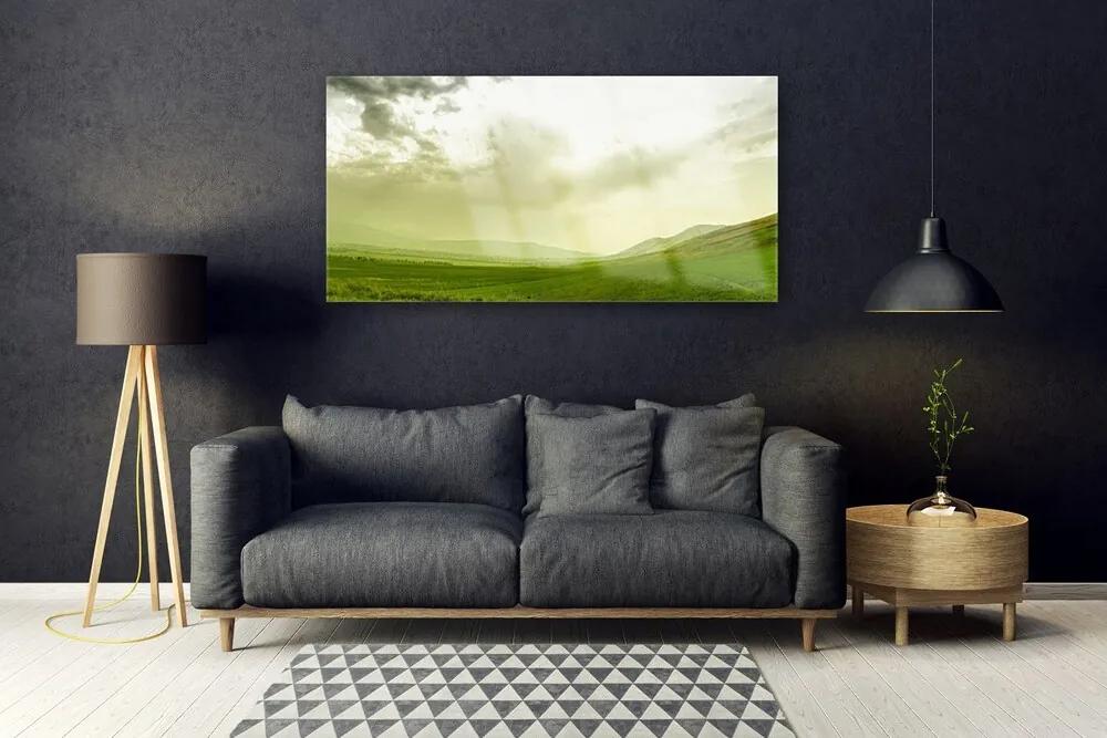 Plexisklo-obraz Louka Příroda Zelený Výhled 120x60 cm