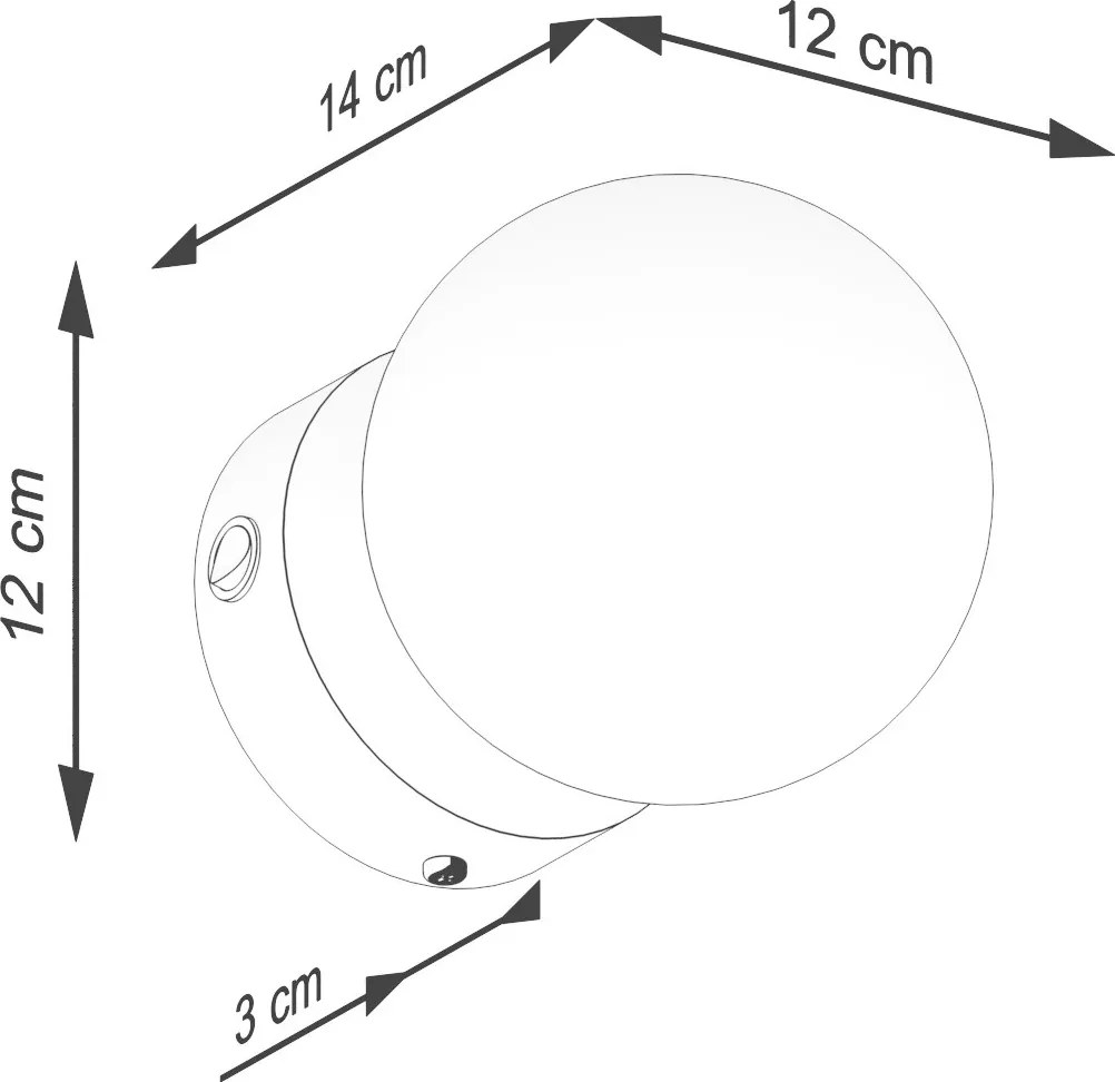 Sollux Lighting Nástěnné svítidlo YOLI 1 šalvějové s vypínačem