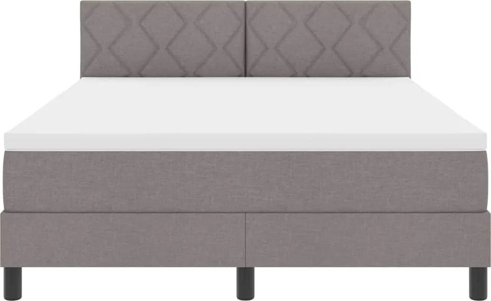 Postel s boxspringem s čelo Taupe 160 x 200 cm textil 3338780